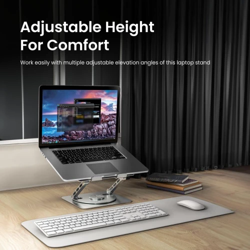 Aluminium Flexible 360° Laptop Stand with Double RGB Cooling Fan ...